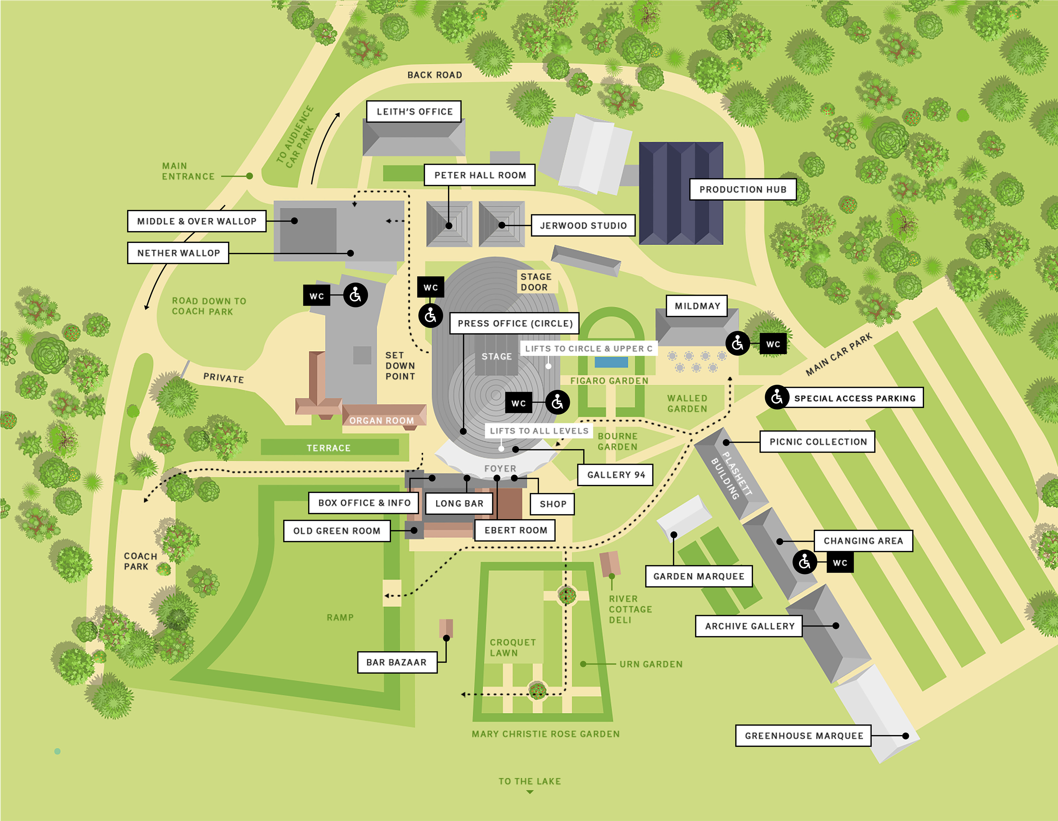 Map of the grounds - Glyndebourne